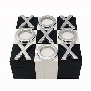 Tic-Tac-Toe Game Box - 8.25" - Black and White - Bed Bath & Beyond ...