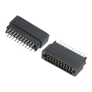 Card Edge Connector Black Socket Right Angle 20 Pin 2.54mm Pitch, Pack ...