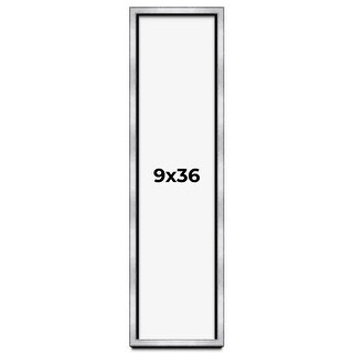 9x36 Shadow Box Frame Silver | 1.375 Inches Deep Real Wood - Bed Bath ...