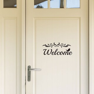 Welcome Wall Sticker Removable PVC Art Decals Door Home Office Decor ...