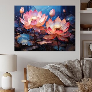 Designart "Bliss Unveiled Lotus I" Lotus Wall Art - Bed Bath & Beyond ...