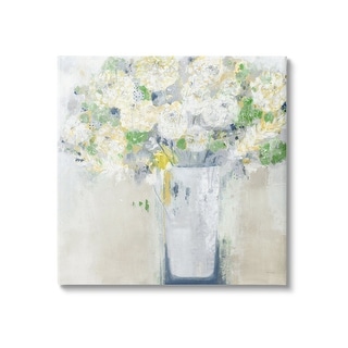 Stupell Abstract White Floral Bouquet Canvas Wall Art by Jill Martin ...