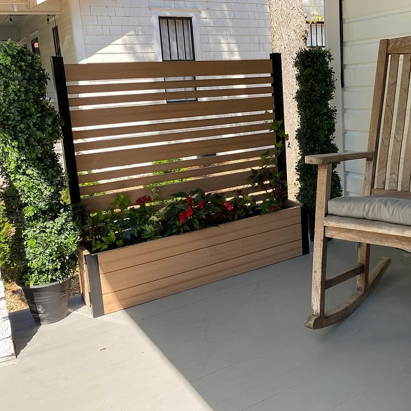 Vinyl Privacy Screen and Planter Box Kit - Bed Bath & Beyond - 37516888