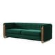 Modern Channel Tufted Velvet Sofa with Piped Legs - Bed Bath & Beyond ...