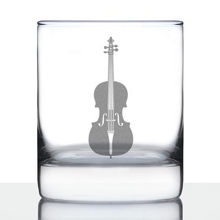Cello - Whiskey Rocks Glass - Orchestra Musician Gifts - 10.25 Ounce ...