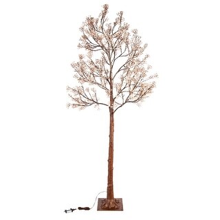 6 ft. Indoor/Outdoor Electric Lighted Artificial Gypsophila Twig Tree ...