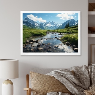 Designart "Alaska Landscape I" Landscapes Framed Canvas Prints - Bed ...