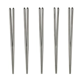 5 Pairs of 9'' Reusable Stainless Steel Chopsticks - Bed Bath & Beyond ...