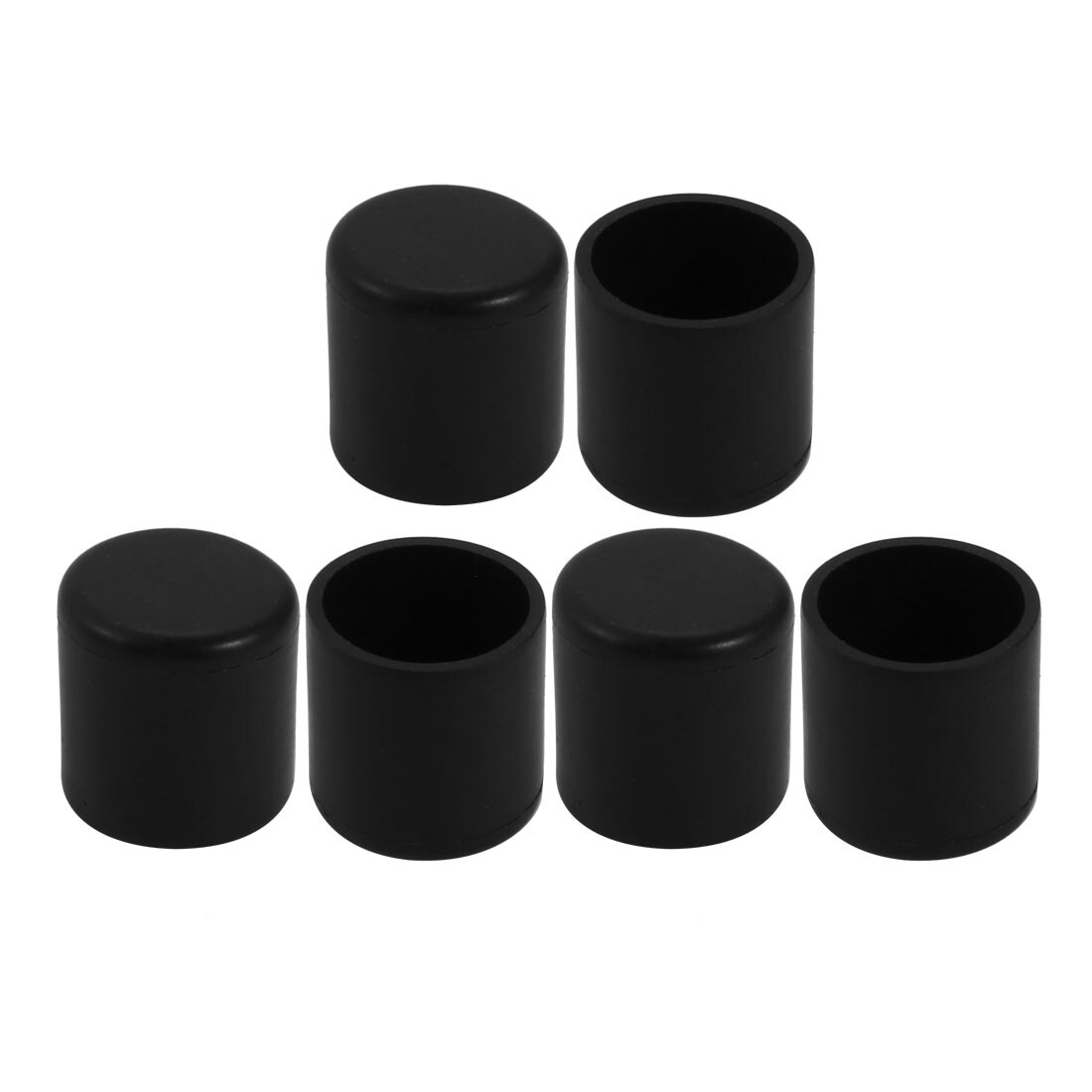 10pcs 19mm Inner Dia Pipe Tube Insert Chair Leg Cap Black PVC Tubing ...