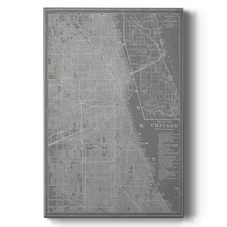 City Map of Chicago Premium Gallery Wrapped Canvas - Ready to Hang ...