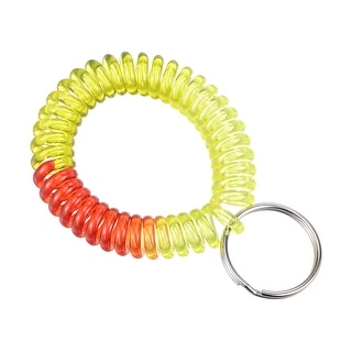 2Pcs Spiral Keychain, Plastic Keyring Wristband Coil Key Holder ...