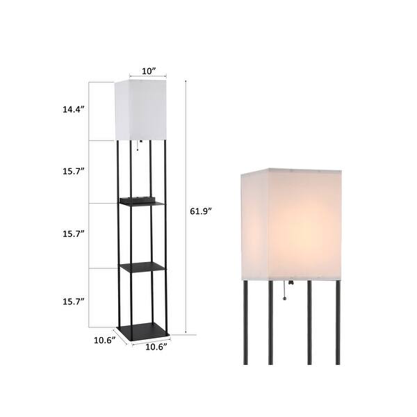 Defong Modern Floor Lamp with LED Grow Light 62 Inch - Black - Bed Bath ...