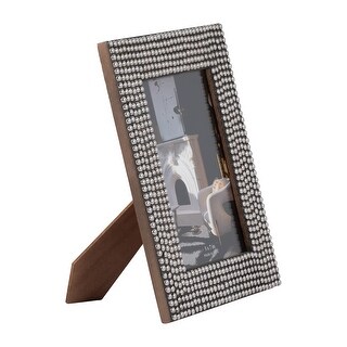 Sagebrook Home Silver/Black Resin Studded Photo Frame - Bed Bath ...