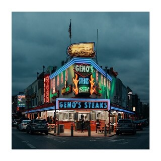 Philadelphia Pennsylvania Geno s at Night Philly 03 Art Print/Poster ...