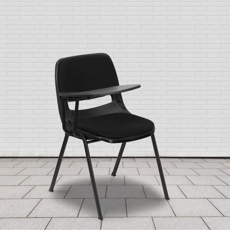5 Pack Padded Ergonomic Shell Chair with Left Handed Flip-Up Tablet Arm ...