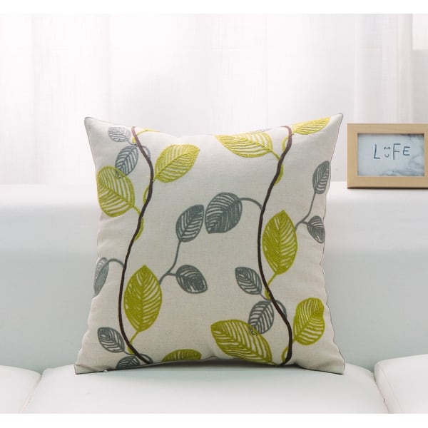 lime green patterned cushions