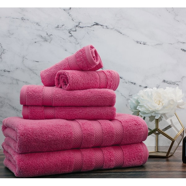 Luxury 100 Percent Cotton Zero Twist Supersoft 6 Piece Bath Towel Set