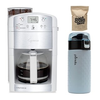 Capresso CoffeeTEAM GS Coffee Maker & Conical Grinder w/ Accessories ...