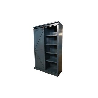 Talon Brands 72" Tall Double Wide Bookcase with Sliding Door - Bed Bath ...