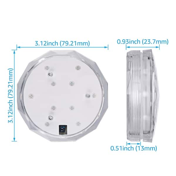 4Pcs Submersible LED Underwater Lights with Remote Controlled, Battery ...