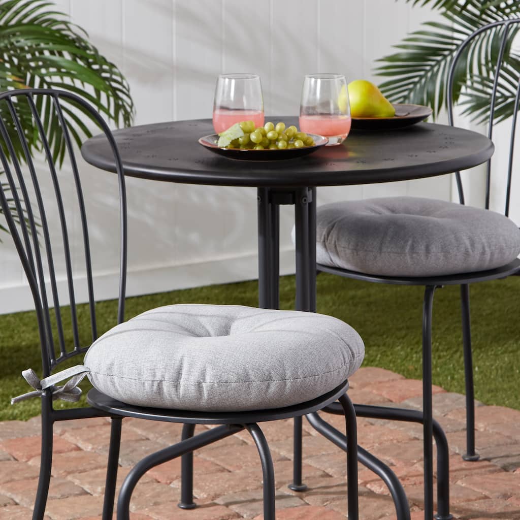 Outdoor15-inch Round Bistro Chair Cushion (Set of 4) - On Sale ...