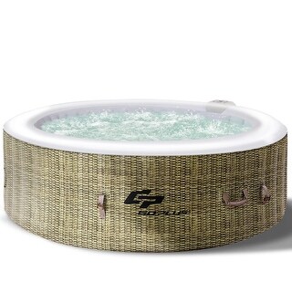 Goplus 4-6 Person Inflatable Hot Tub Portable Heated Massage Spa White ...