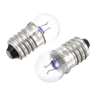 25Pcs E10 Screw Base Bulbs DC 2.5V Mini Miniature Lights, Warm Yellow ...