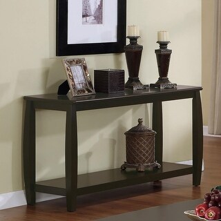 Cappuccino Rectangular Sofa Table with Bowed Leg Design and Ample ...