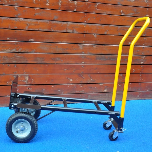 Hand Truck Dual Purpose 2 Wheel Dolly Cart and 4 Wheel Push Cart with ...