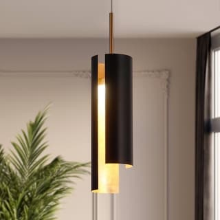 1-Light Mid-century Modern LED Pendant Light for Kitchen Island - 3 x 3 ...