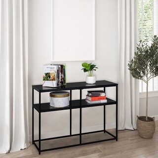 Industrial Style Porch Table Double Black Oak Triamine Board for ...