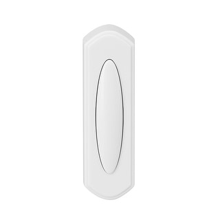 Heath Zenith White Plastic Wireless Push Doorbell Button - 0.97" - Bed ...