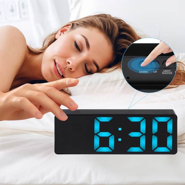 small digital clock with temperature