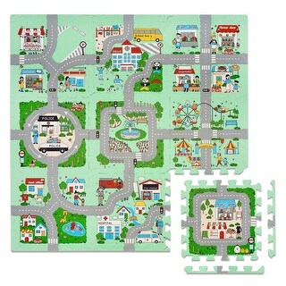 Sorbus Foam Playmat for Kids - Traffic Play Mat for Babies (9 ...