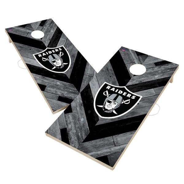 Las Vegas Raiders NFL Cornhole Board Set - Herringbone Design - Bed ...