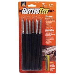 Hillman Group 47802 Gutter Tite Screw & Ferrule, 7", White - Bed Bath ...