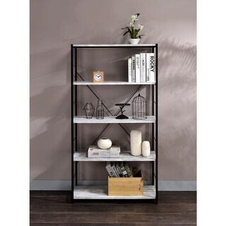 X Shaped Back 4-shelf Bookcase - Bed Bath & Beyond - 36019572