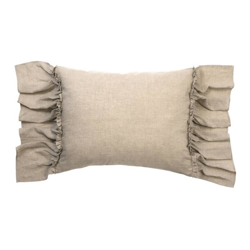 Karina Natural Brown Linen Sham - Overstock - 13990740