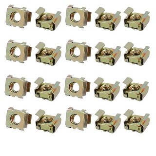 20pcs M6 Carbon Steel Captive Cage Nut for Server Shelf Cabinet - Brass ...