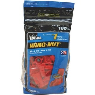 Ideal Industries 100Pk Red Wing Nut 30-452P Unit: EACH - Bed Bath ...