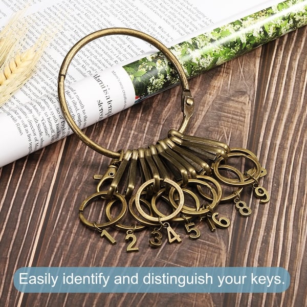 3.4" D. Key Organizer Keychain Key Management Holder w 10 Buckle Loops ...