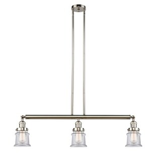 Innovations Lighting Small Canton 3 Light 39" Wide Linear Chandelier ...