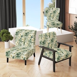 Designart "Bamboo Whispers Tropical Pattern III" Upholstered Tropical ...