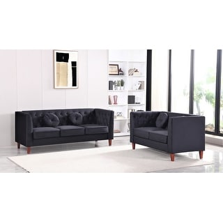 Fancher Kittleson Classic Chesterfield 2 Pieces Livingroom Set - Bed ...