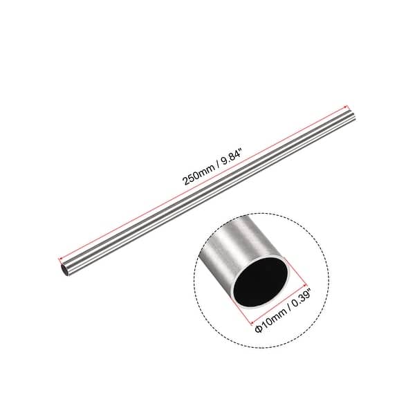 304 Stainless Steel Round Tube 10mm OD 0.5mm Wall Thick 250mm Length ...