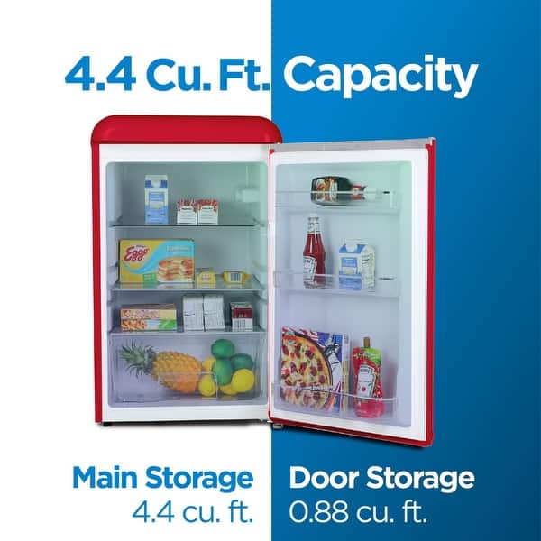Commercial Cool Retro 4.4 Cu Ft Freestanding Mini Fridge Red - On Sale ...