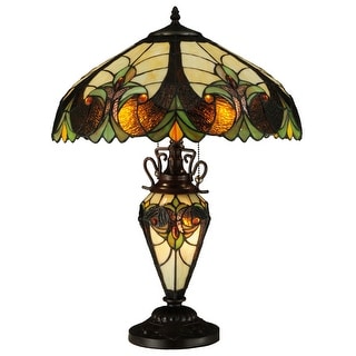 Meyda Tiffany Sebastian 2 Light 24" Tall Hand-Crafted Table Lamp with ...