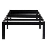 Twin 18-inch High Heavy Duty Black Metal Platform Bed Frame - Bed Bath ...