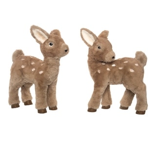 Foam Sisal Sweet Deer Set of 2 Decorative Animal Figurines - Bed Bath ...