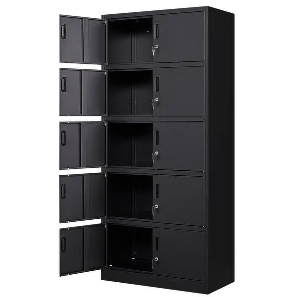 Lockable Metal Lockers for Employees Steel Storage Lockers - N/A - Bed ...